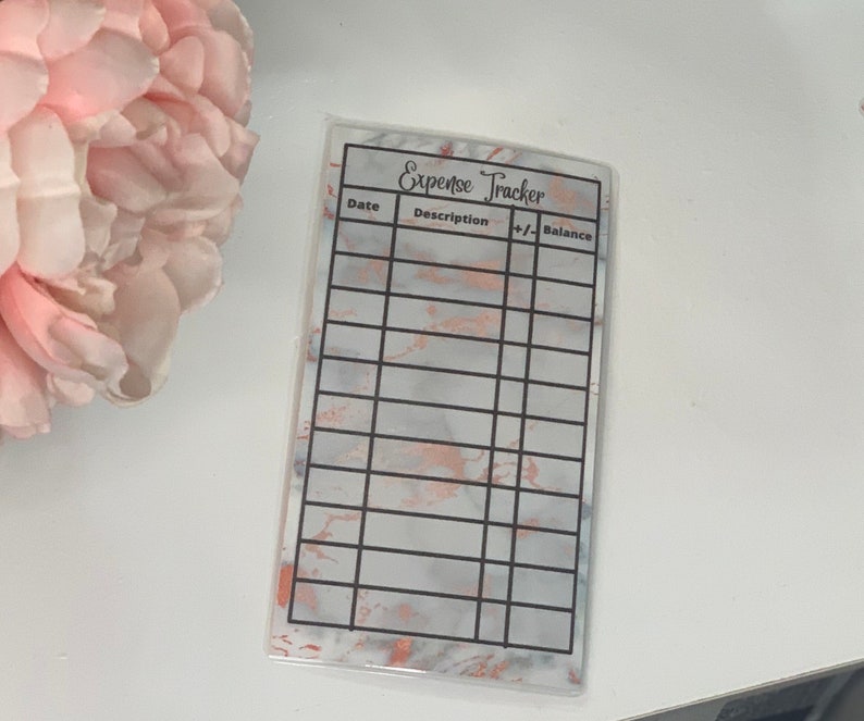 Set of 6 Expense Tracker for Cash Budgeting System, Marble Three Colors ...