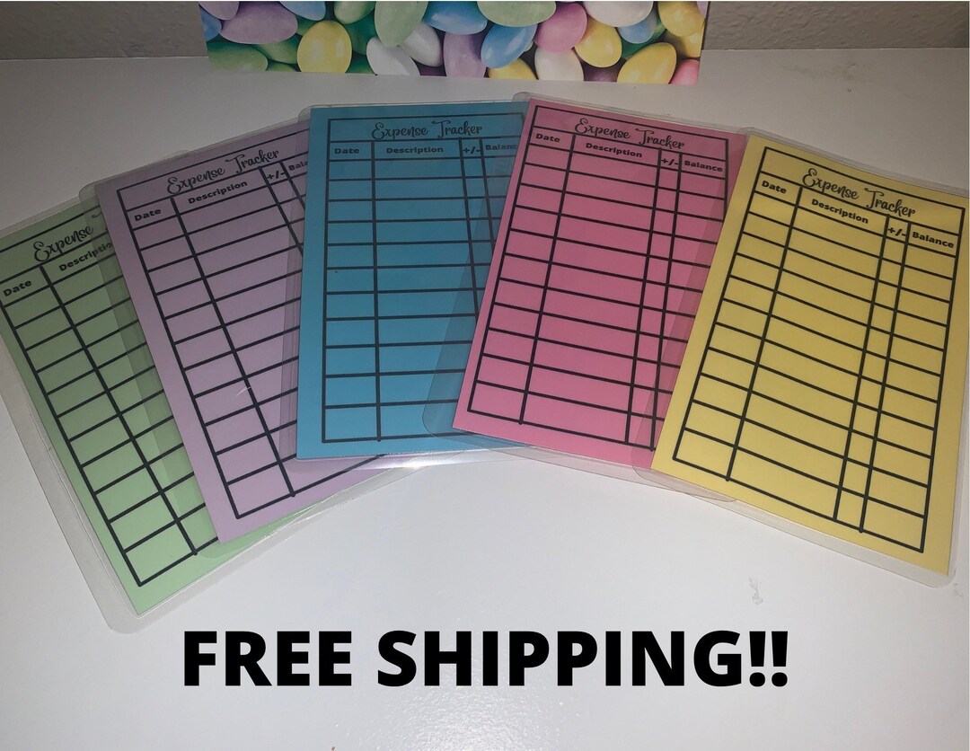 Expense Tracker for Cash Budgeting System / Laminated Pastel Colors ...