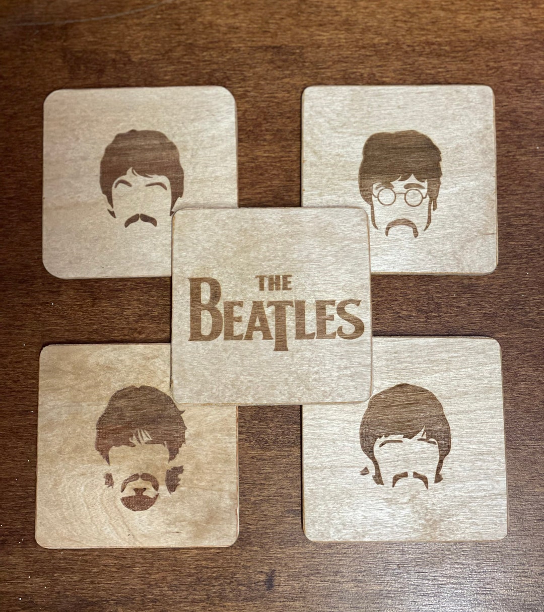 The Beatles Coaster Set - Etsy