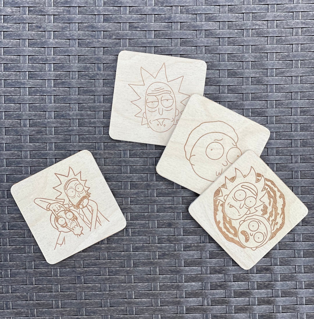 Rick and Morty Coaster Set - Etsy
