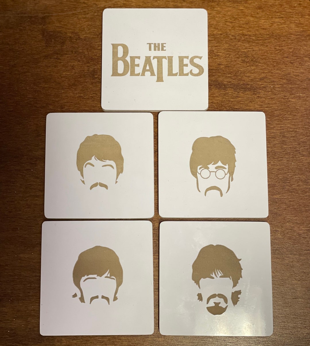The Beatles Coaster Set - Etsy