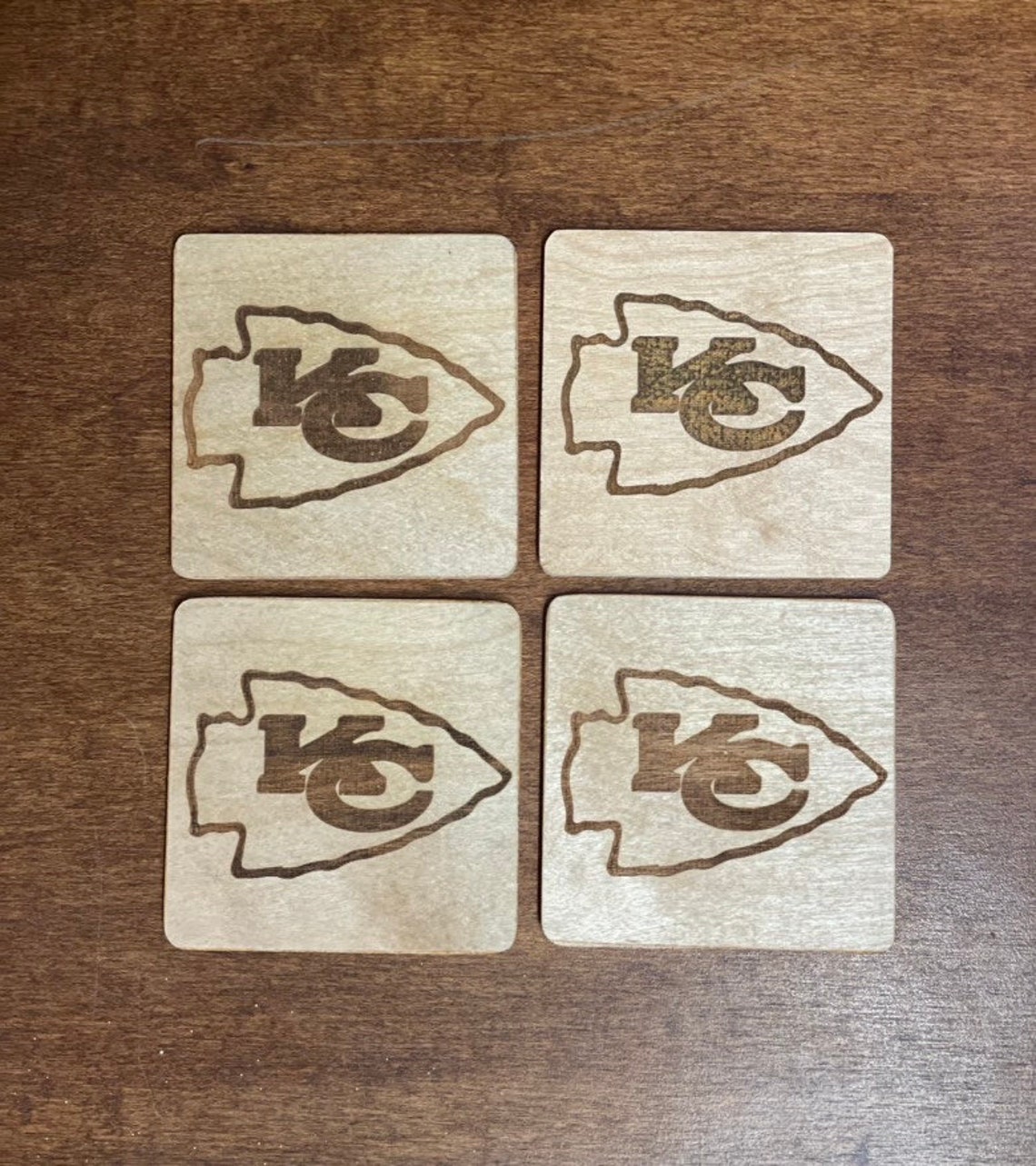 Kansas City Chiefs Coaster Set - Etsy
