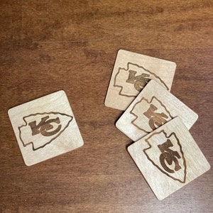 Kansas City Chiefs Coaster Set - Etsy