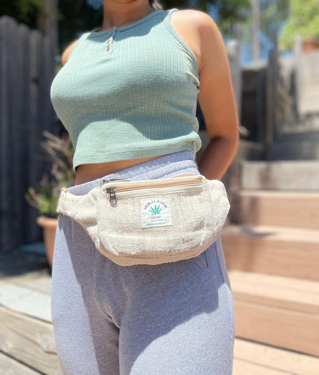 Cute All-natural Unisex Fanny Pack Himalayan Hemp Sling Satchel Bum Bag ...