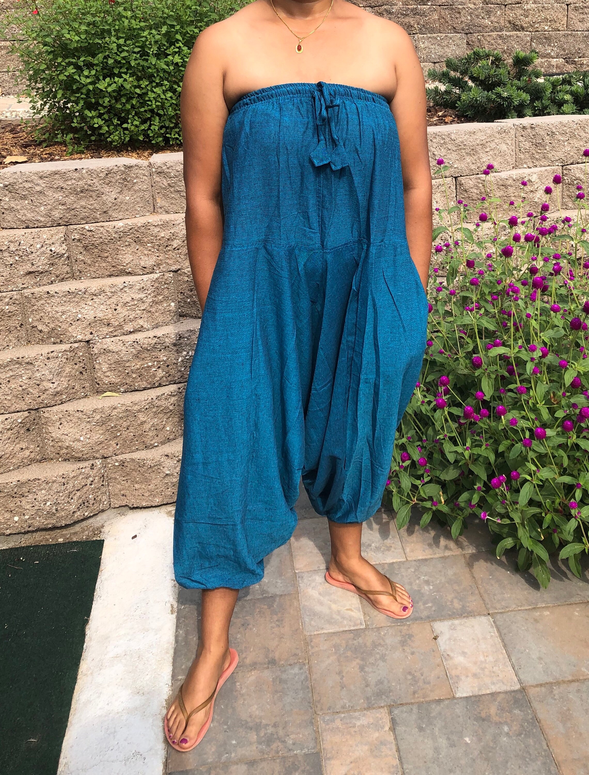 Solid Harem Genie Drop Crotch Pants Handmade Nepal One Size | Etsy