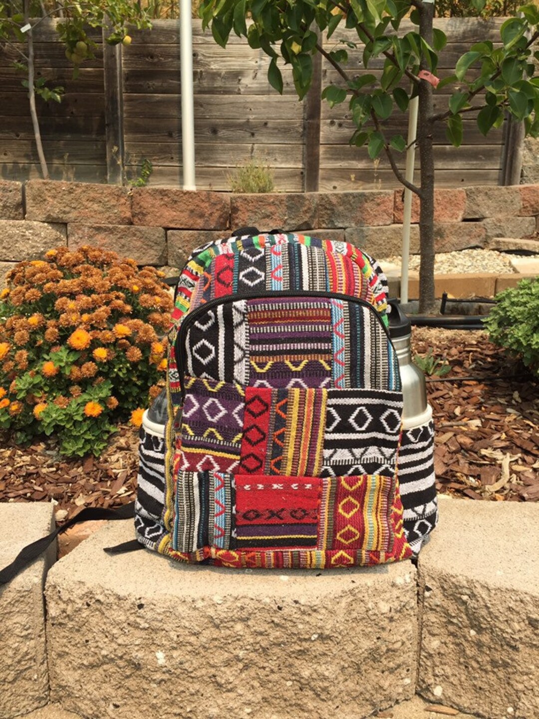 100% Cotton Patchwork Backpack | VEGAN| Fair Trade | Handmade in Nepal ...