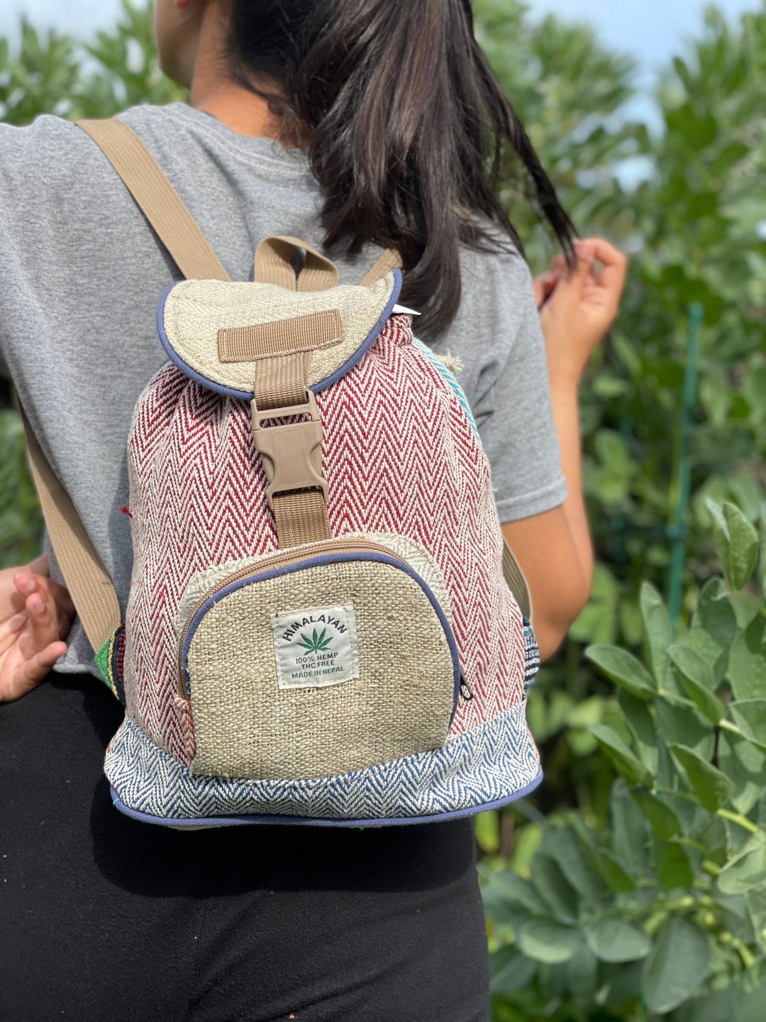 Mini Himalayan Hemp Backpack: Fair Trade Boho Rucksack - Etsy