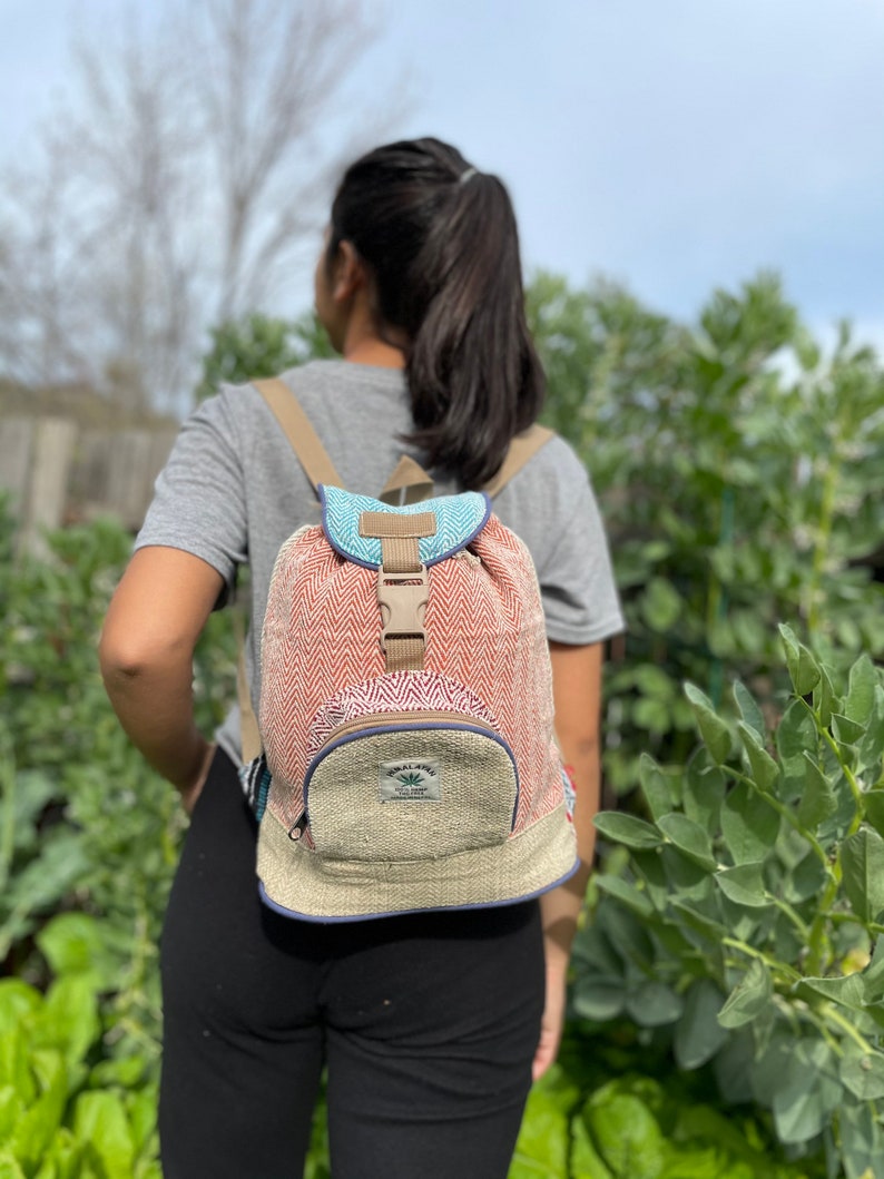 Multi-purpose Mini Himalayan Hemp Drawstring Backpack Rucksack | Etsy