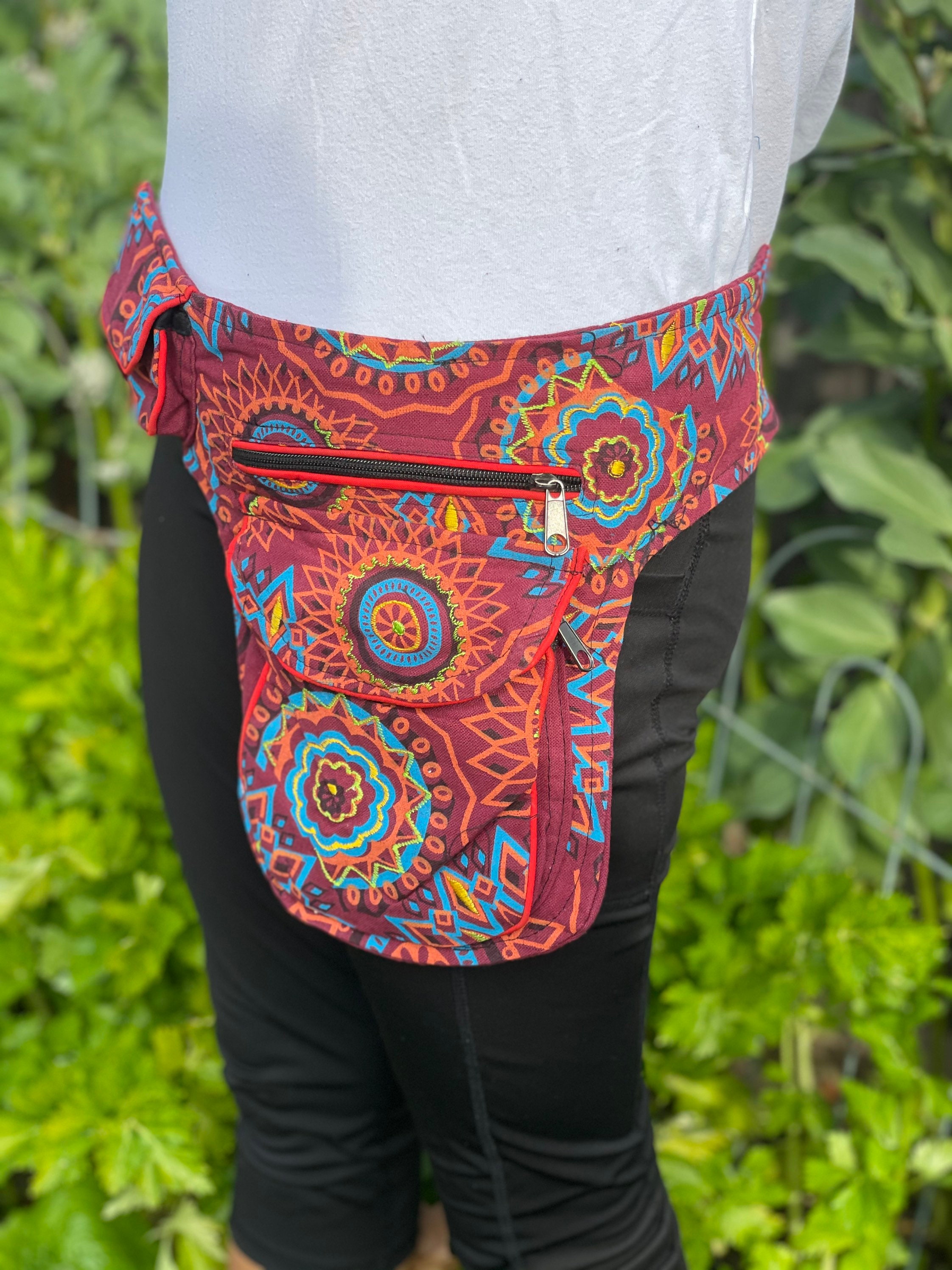 Colorful Himalayan cotton Fanny Pack Waist Pack fair trade | Etsy