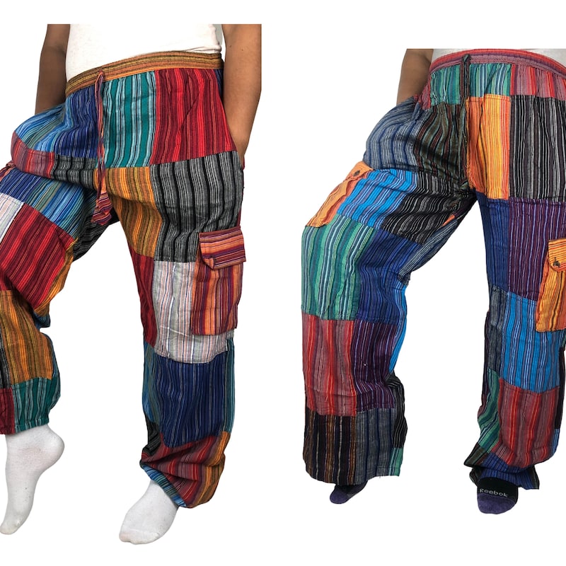 Patchwork Pants - Etsy