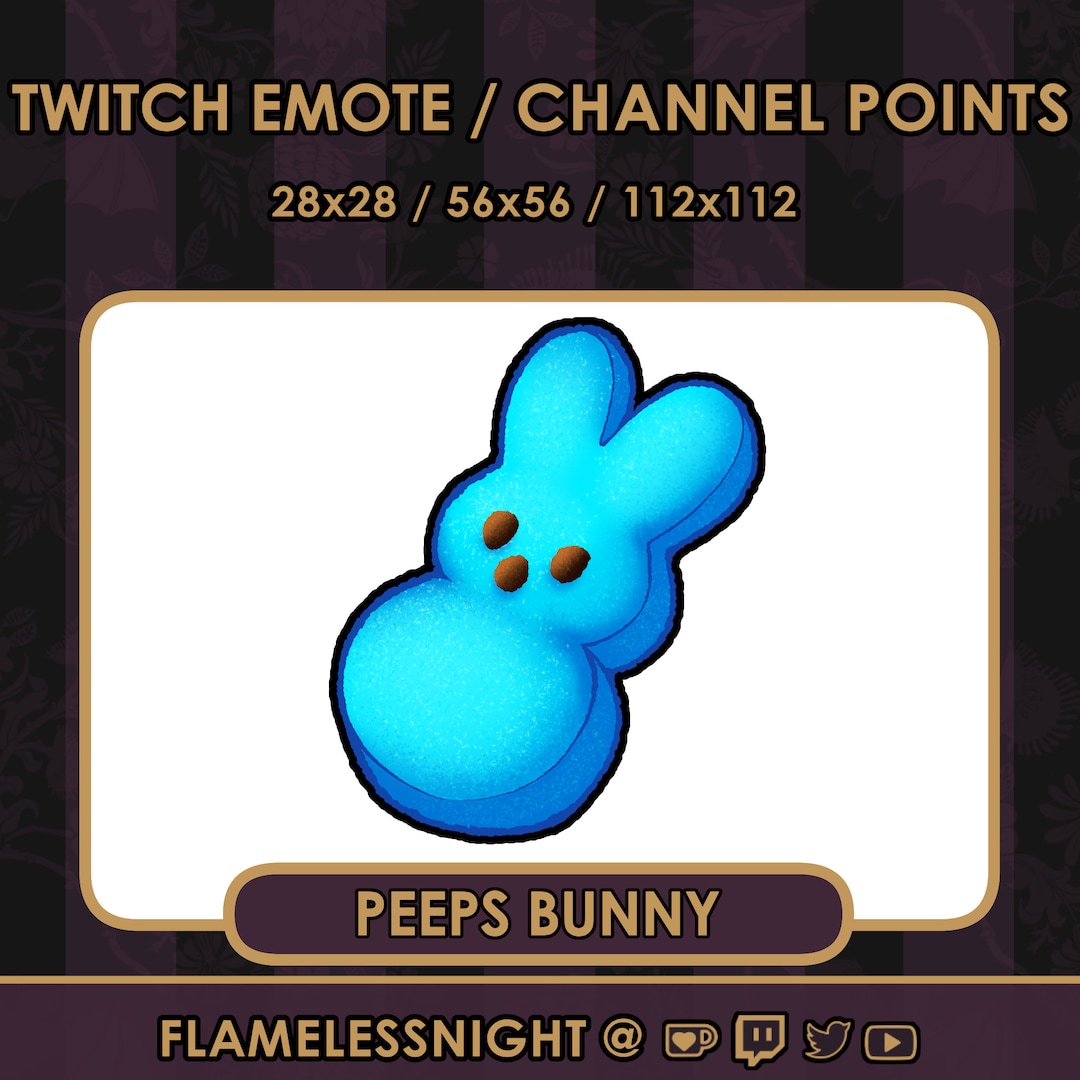 Blue Peeps Bunny 1 Twitch Emote / Channel Point Emote - Etsy