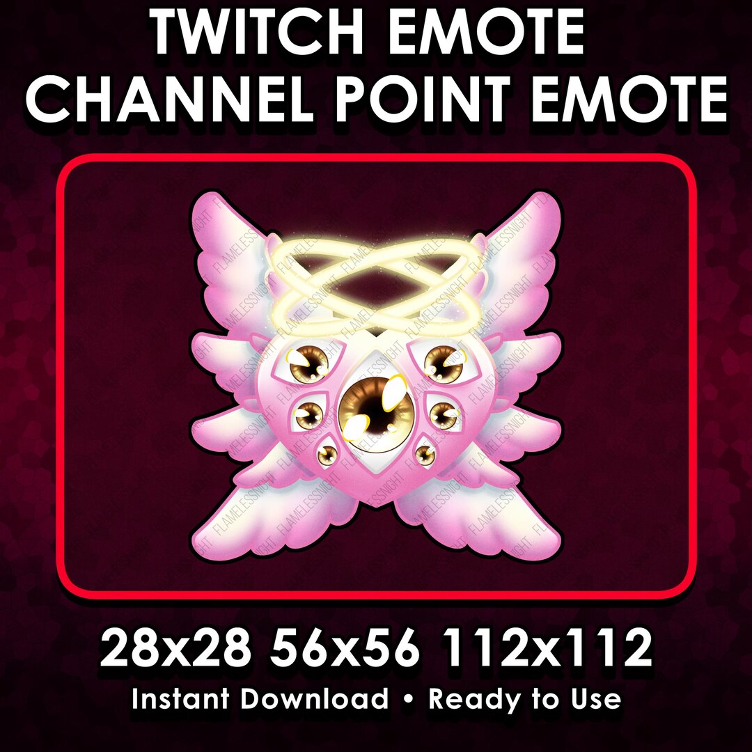 Angel Heart | Twitch Static Emote | Twitch Channel Point - Etsy