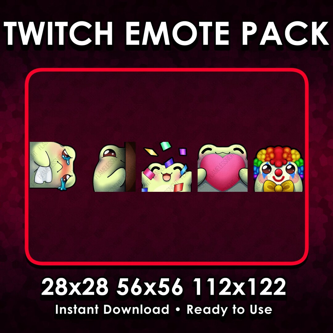 Frogs 5 Twitch Emote Pack - Etsy