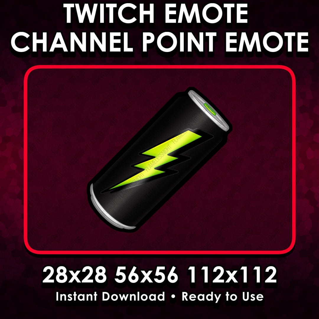 Energy Drink | Twitch Emote & Channel Point Icon - Etsy