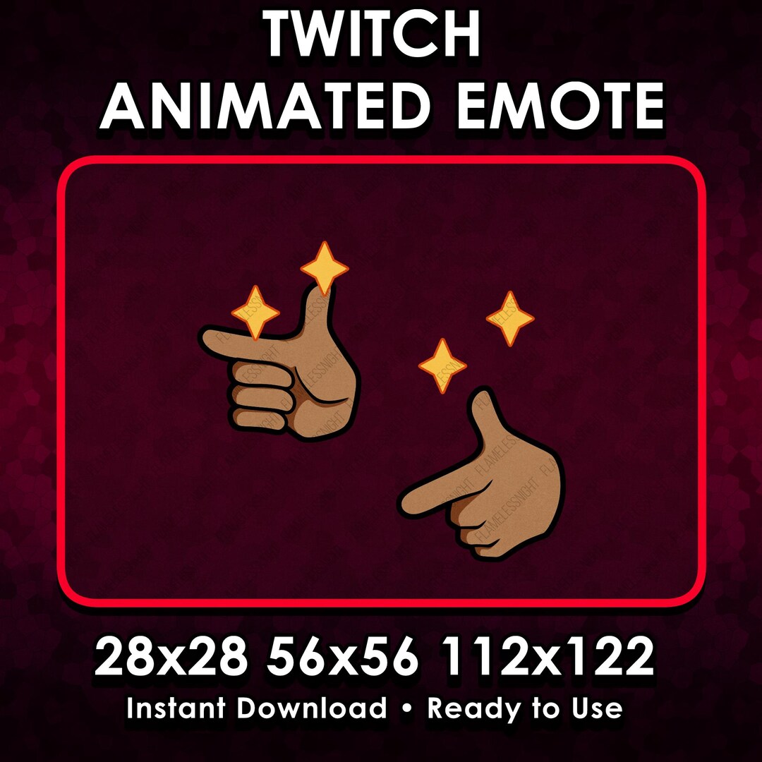 Finger Guns tan 1 Animated Twitch Emote - Etsy