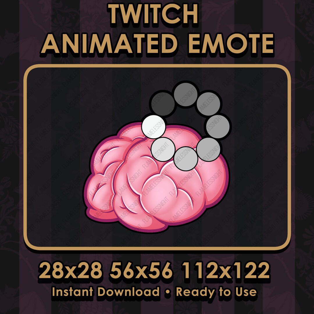 Buffering Brain 1 Animated Twitch Emote - Etsy UK