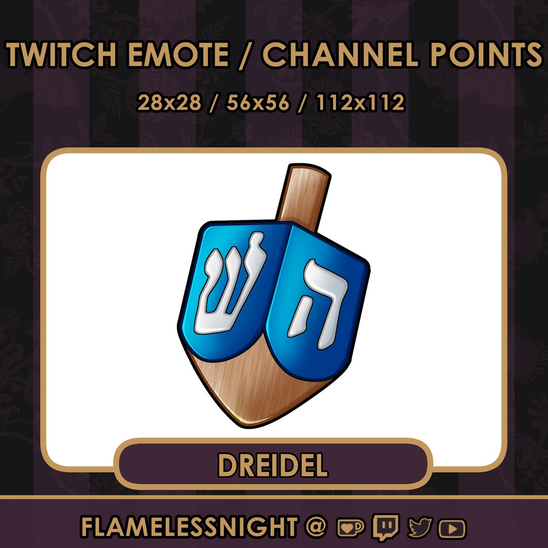 Dreidel 1 Twitch Emote / Channel Point Emote - Etsy