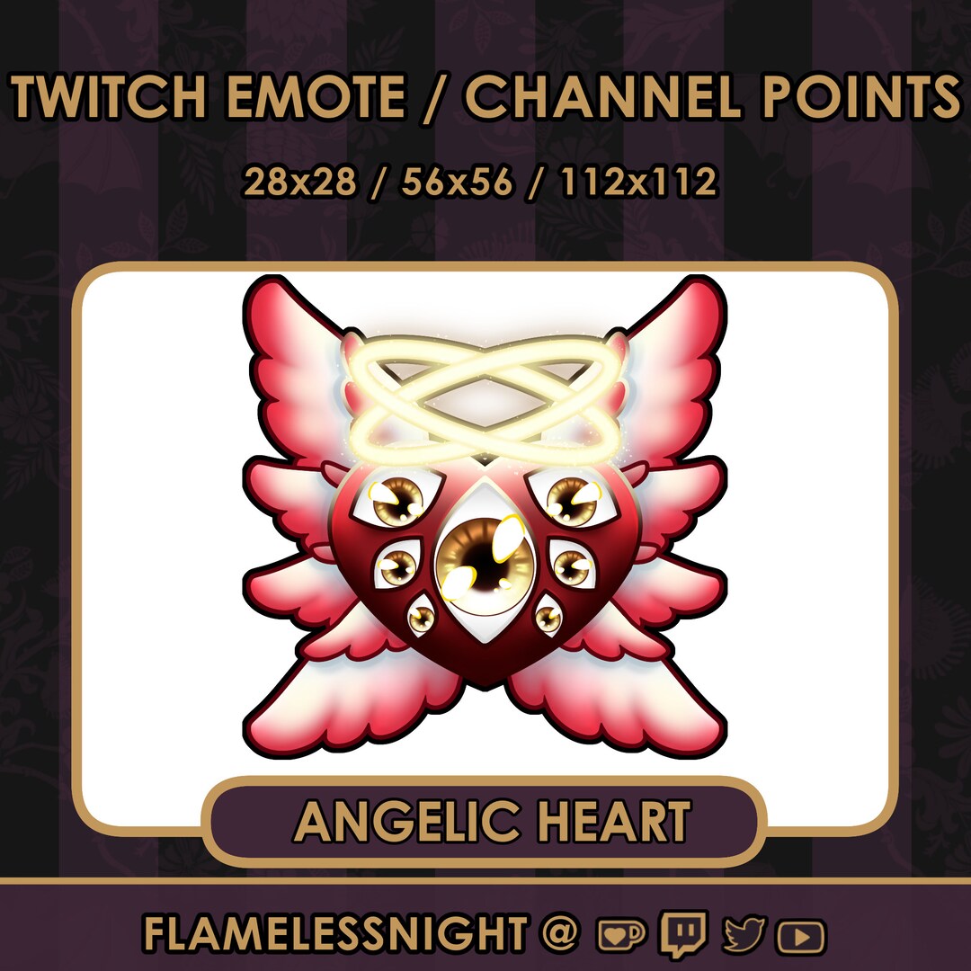 Red Angelic Heart 1 Twitch Emote / Channel Point Emote - Etsy