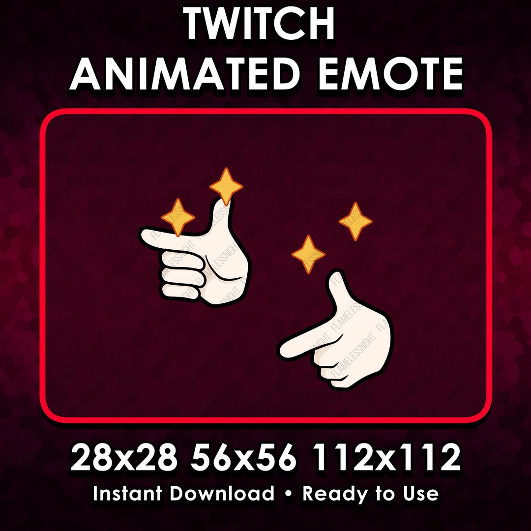 Finger Guns (fair) - Twitch Animated Emote | Twitch Emote | Stream ...