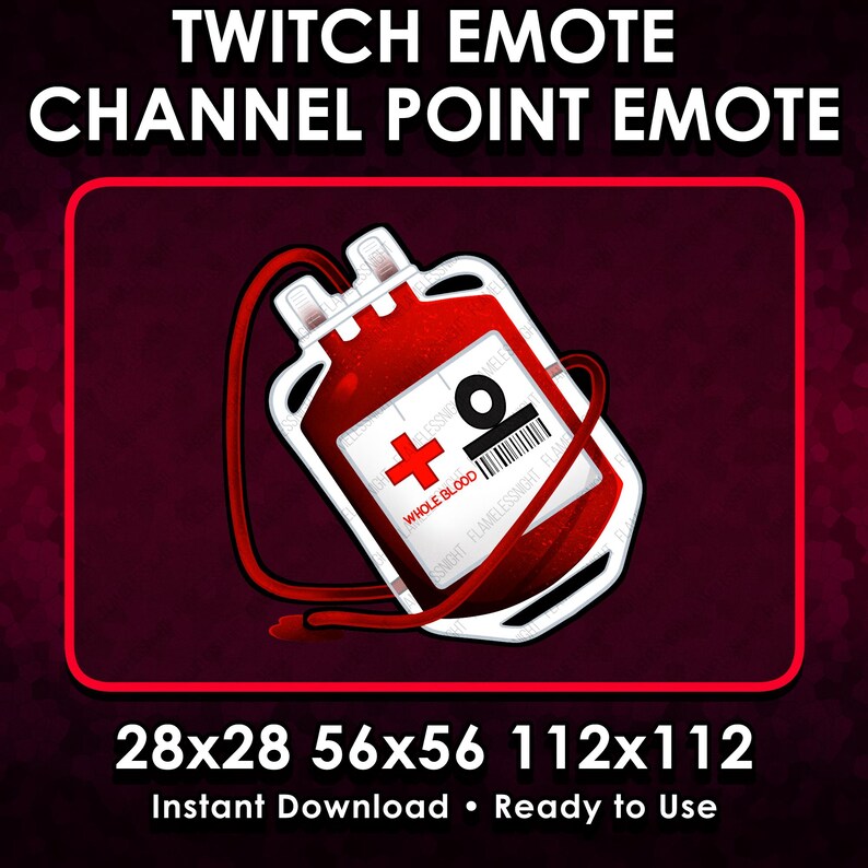 Blood Bag - Twitch Emote | Twitch Channel Point | Channel Point Redeem ...
