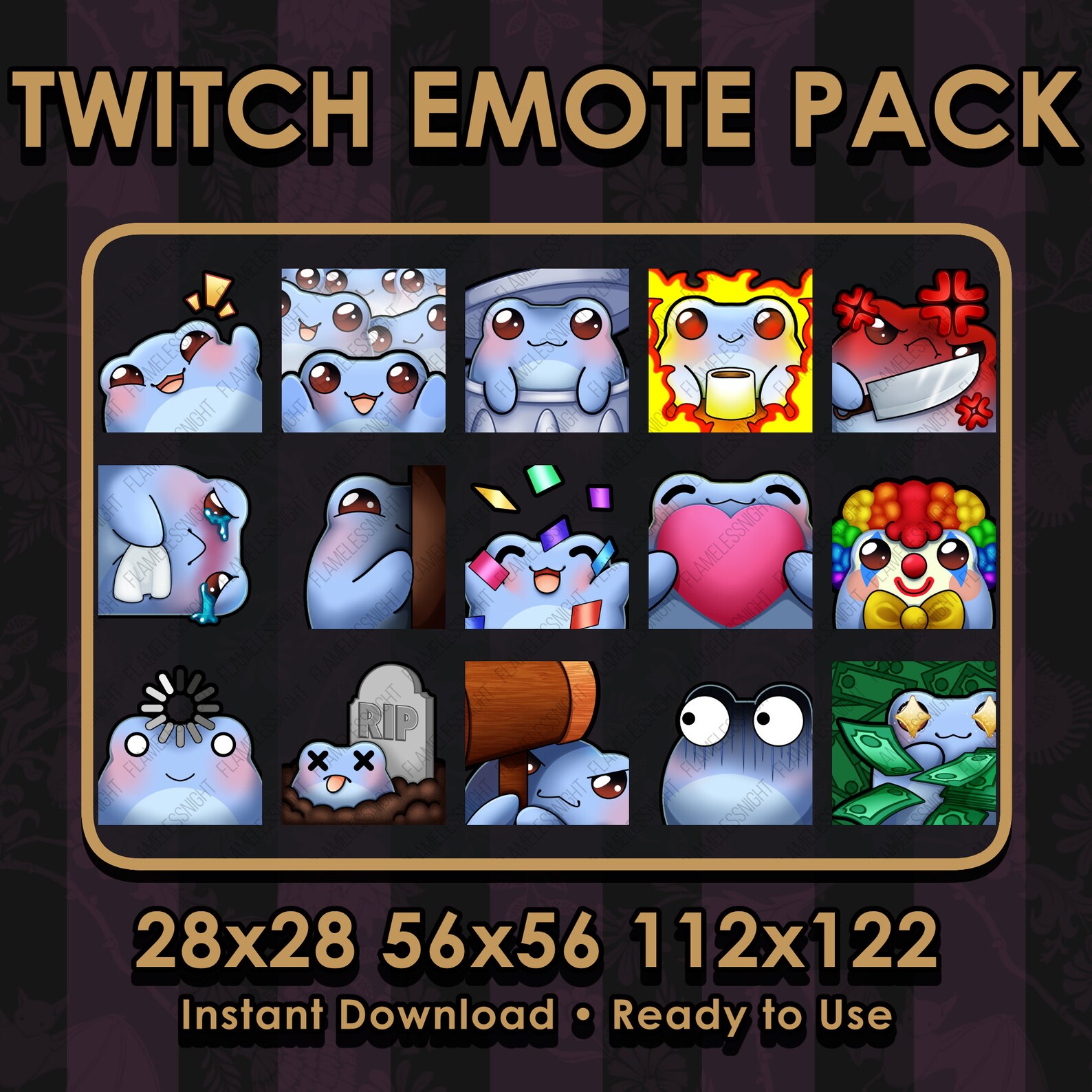 Blue Frogs 15 Twitch Emote Pack - Etsy