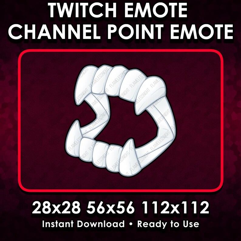 Vampire Fangs - Twitch Emote | Twitch Channel Point | Channel Point ...