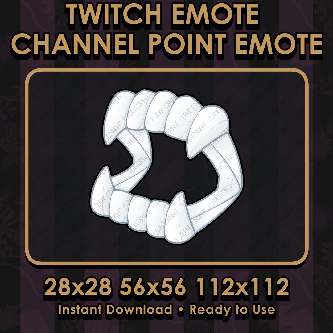 Vampire Fangs 1 Twitch Emote / Channel Point Emote - Etsy