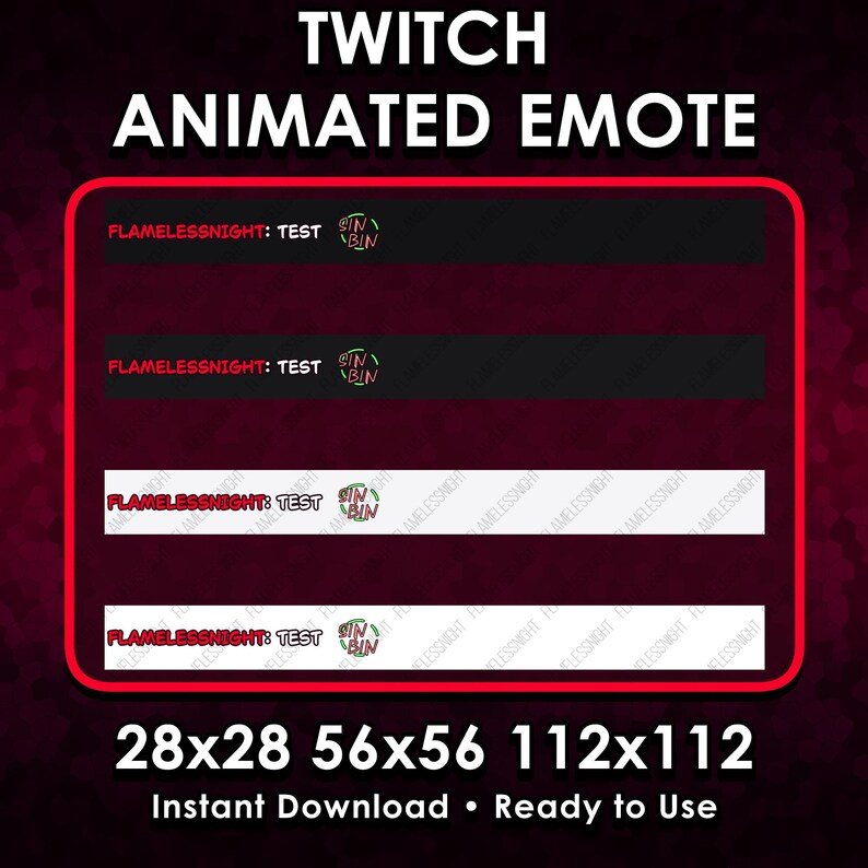 Sin Bin Neon Sign - Twitch Animated Emote | Twitch Emote | Stream Emote ...