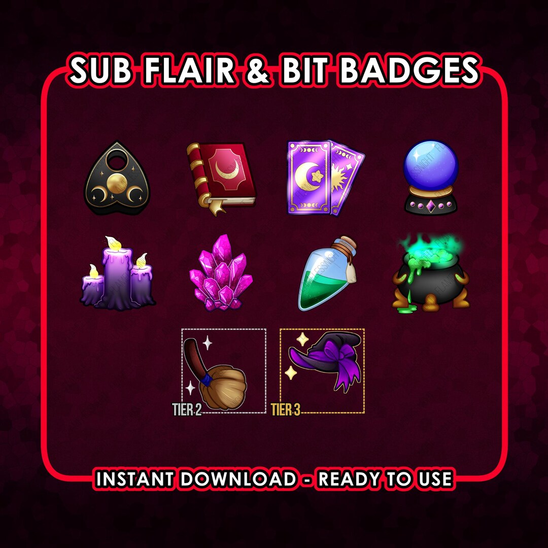 Witch Magic Kit | Sub Flair Bit Role & Loyalty Badge | Twitch Discord ...