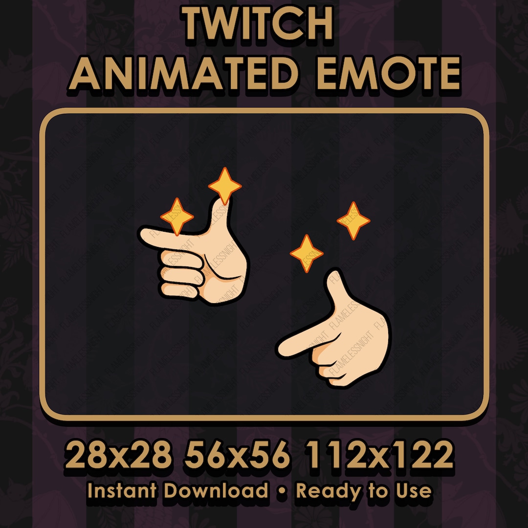 Finger Guns pale 1 Animated Twitch Emote - Etsy