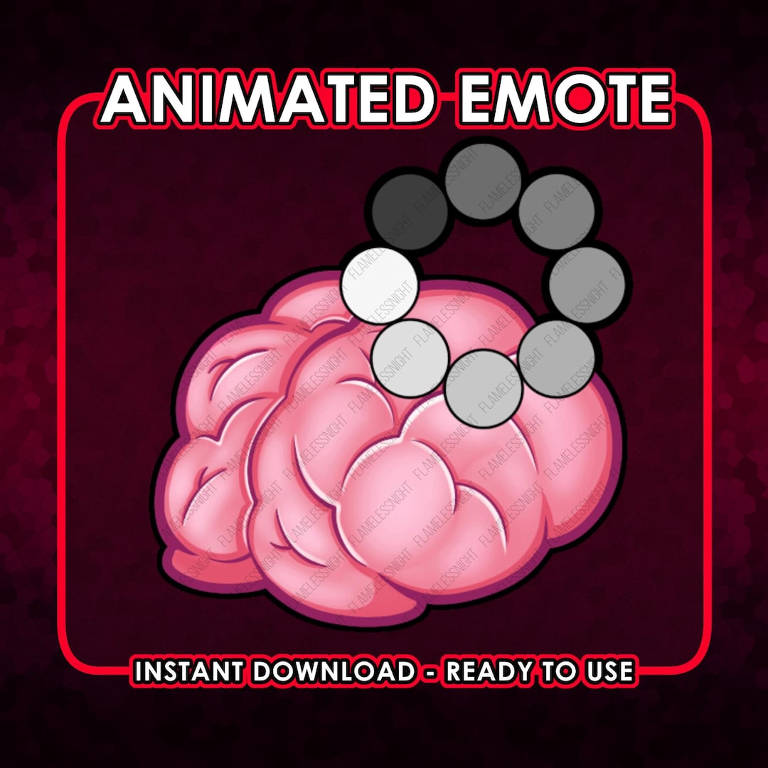 Buffering Brain | Animated Emote | Twitch Discord Youtube Kick - Etsy