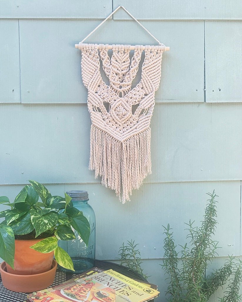 Decoración de la pared de macramé hecha a mano - Etsy España