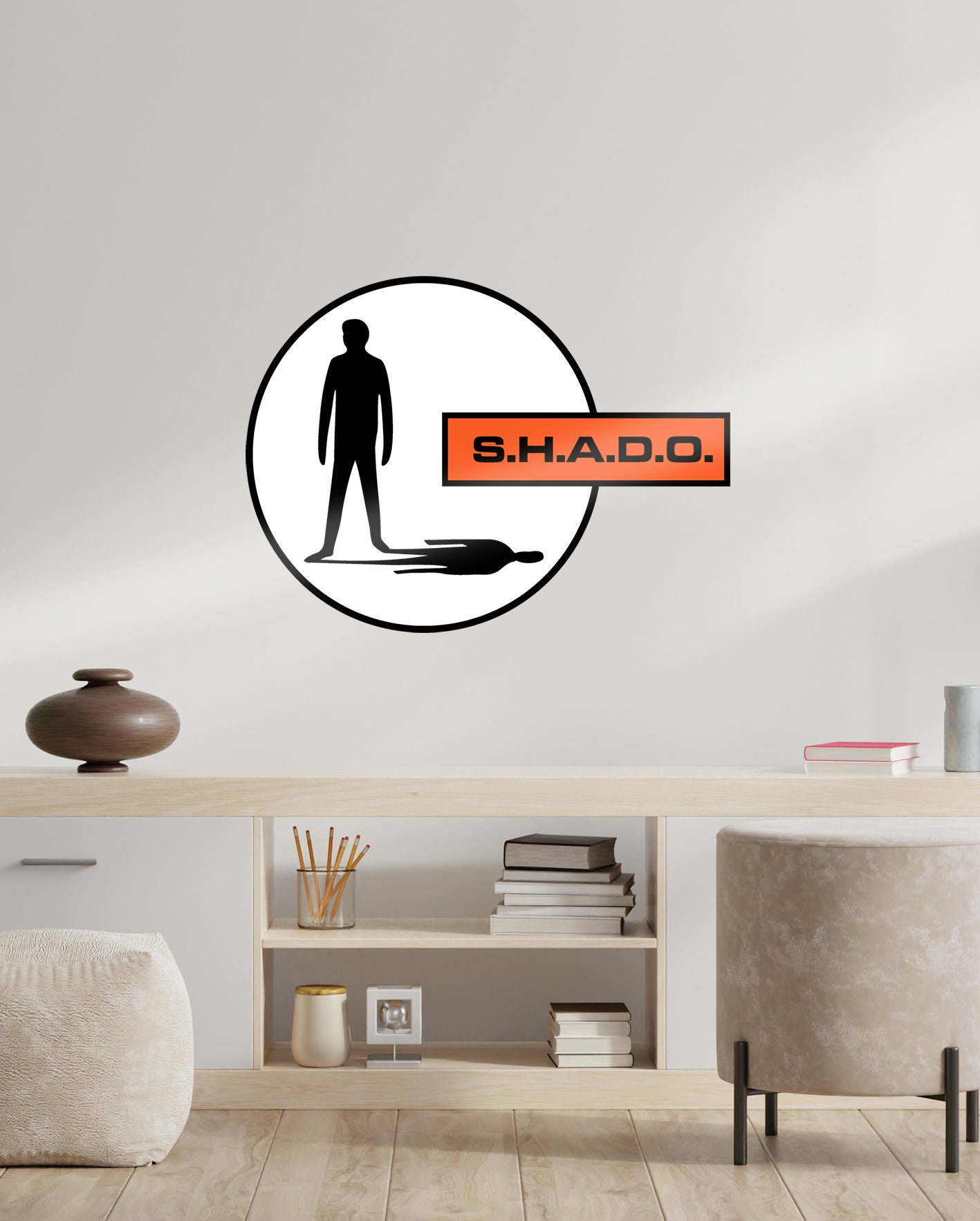 UFO Shado Emblem Decal, 3 Colour Vinyl Sticker - Etsy