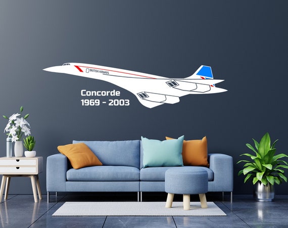 Concorde Vinyl Cut Wall Decal | Etsy UK