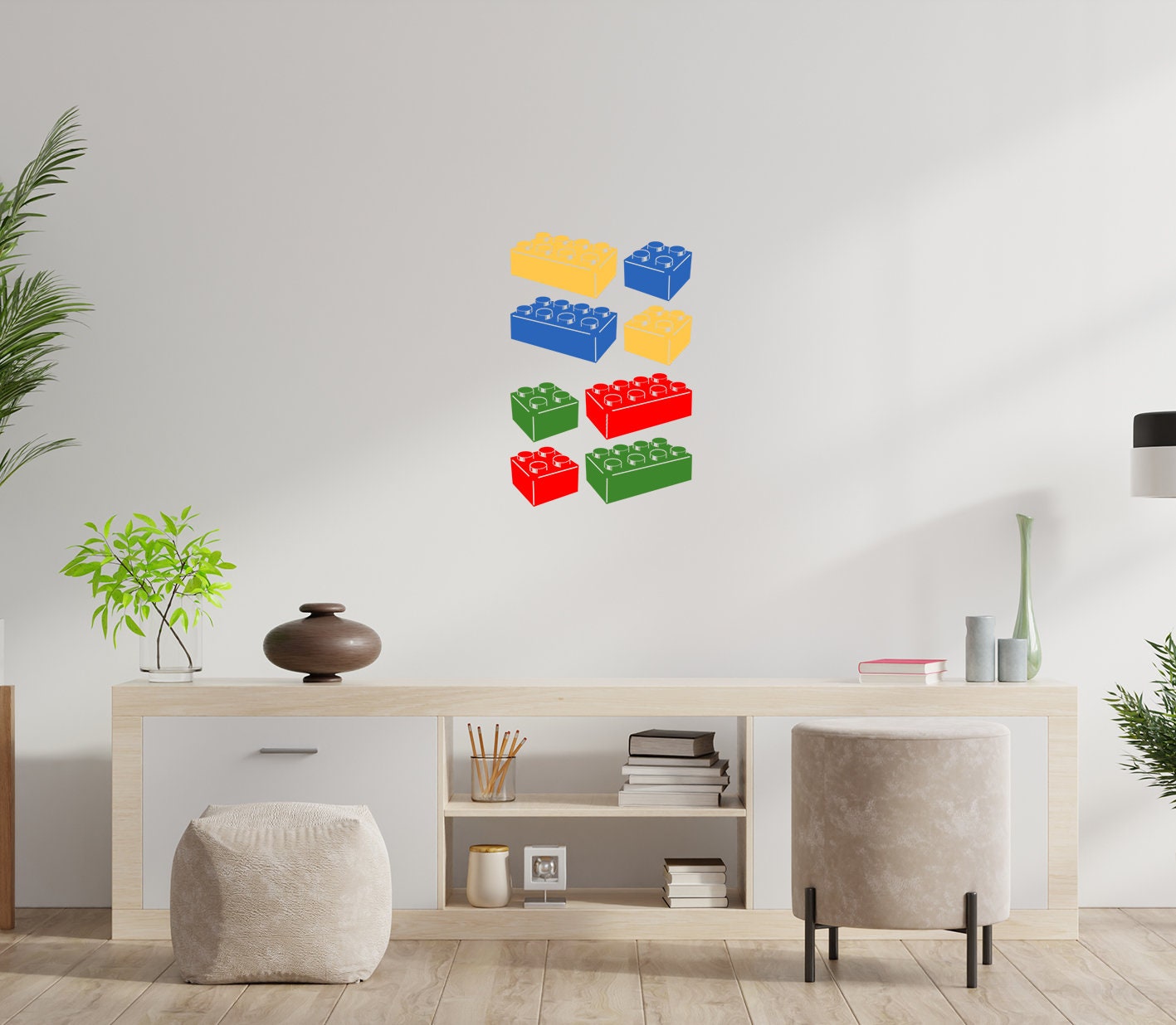 Plastic Bricks Vinyl Wall Art Stickers - Etsy