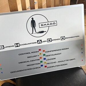 SHADO - UFO A2 Sci Fi TV Show Department Aluminium Composite Wall Sign ...
