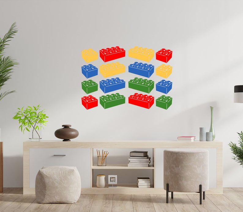 Plastic Bricks Vinyl Wall Art Stickers - Etsy