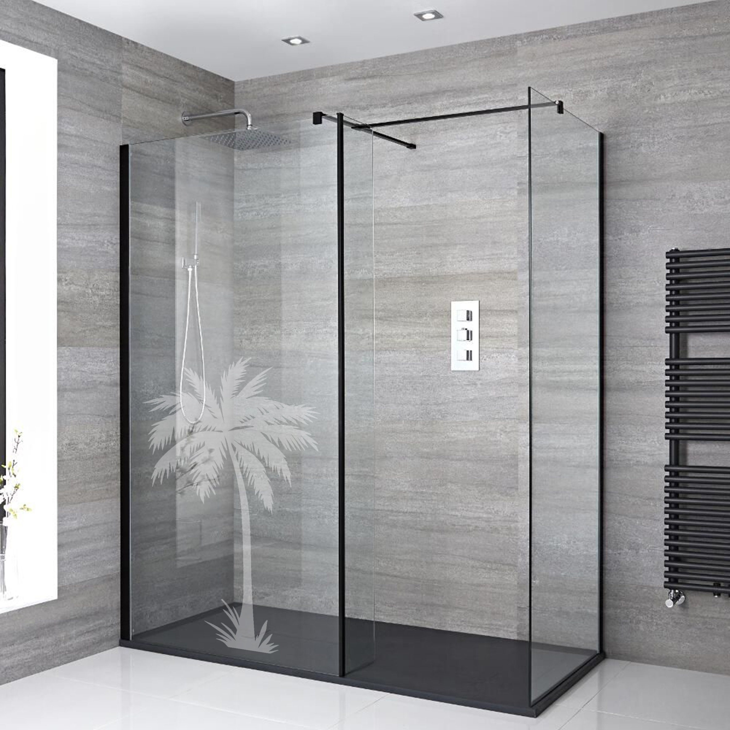 Shower Etched Glass Effect Decals easy Apply Vinyl - Etsy