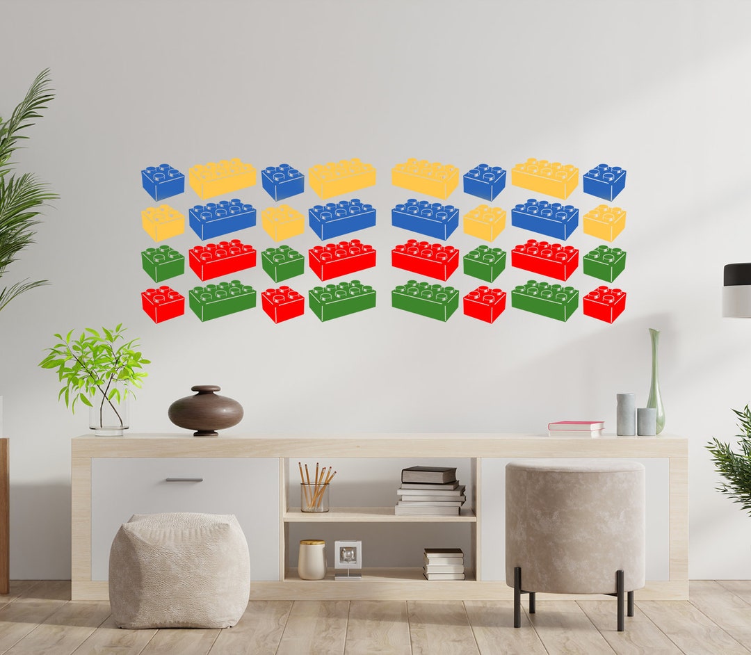 Plastic Bricks Vinyl Wall Art Stickers - Etsy