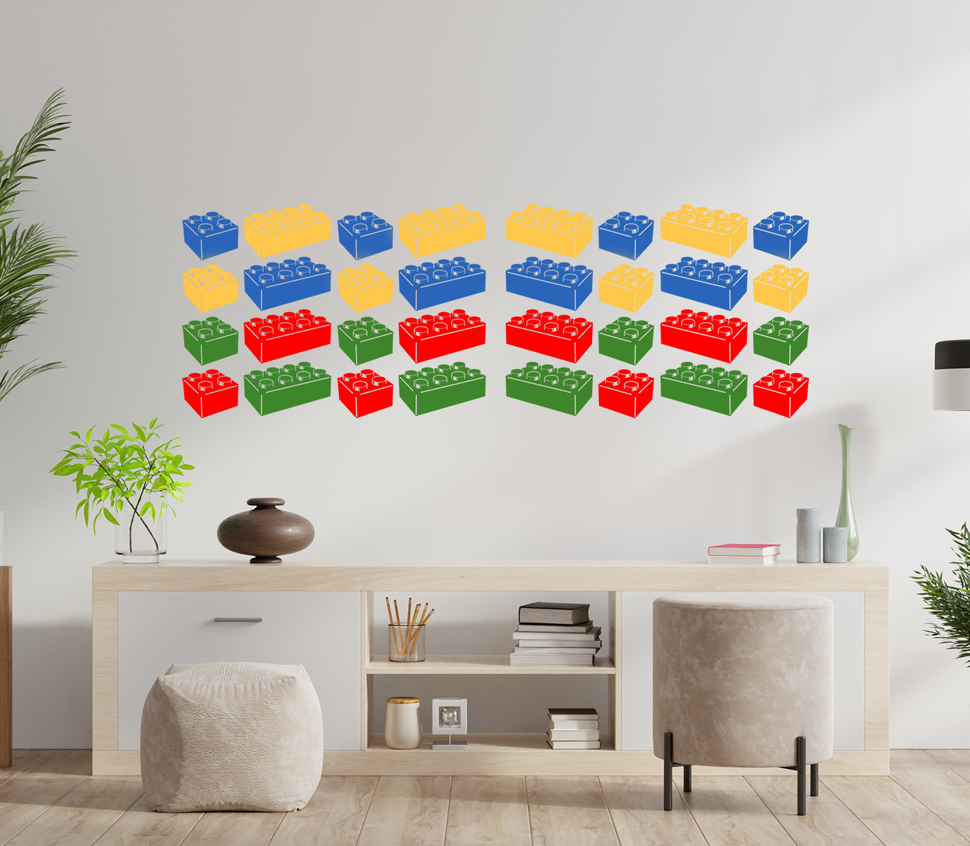 Plastic Bricks Vinyl Wall Art Stickers - Etsy