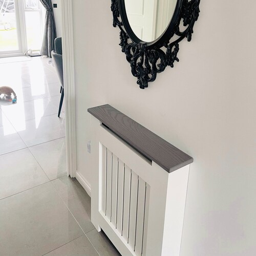Bespoke Custom Radiator Cover Solid Oak Top UK - Etsy