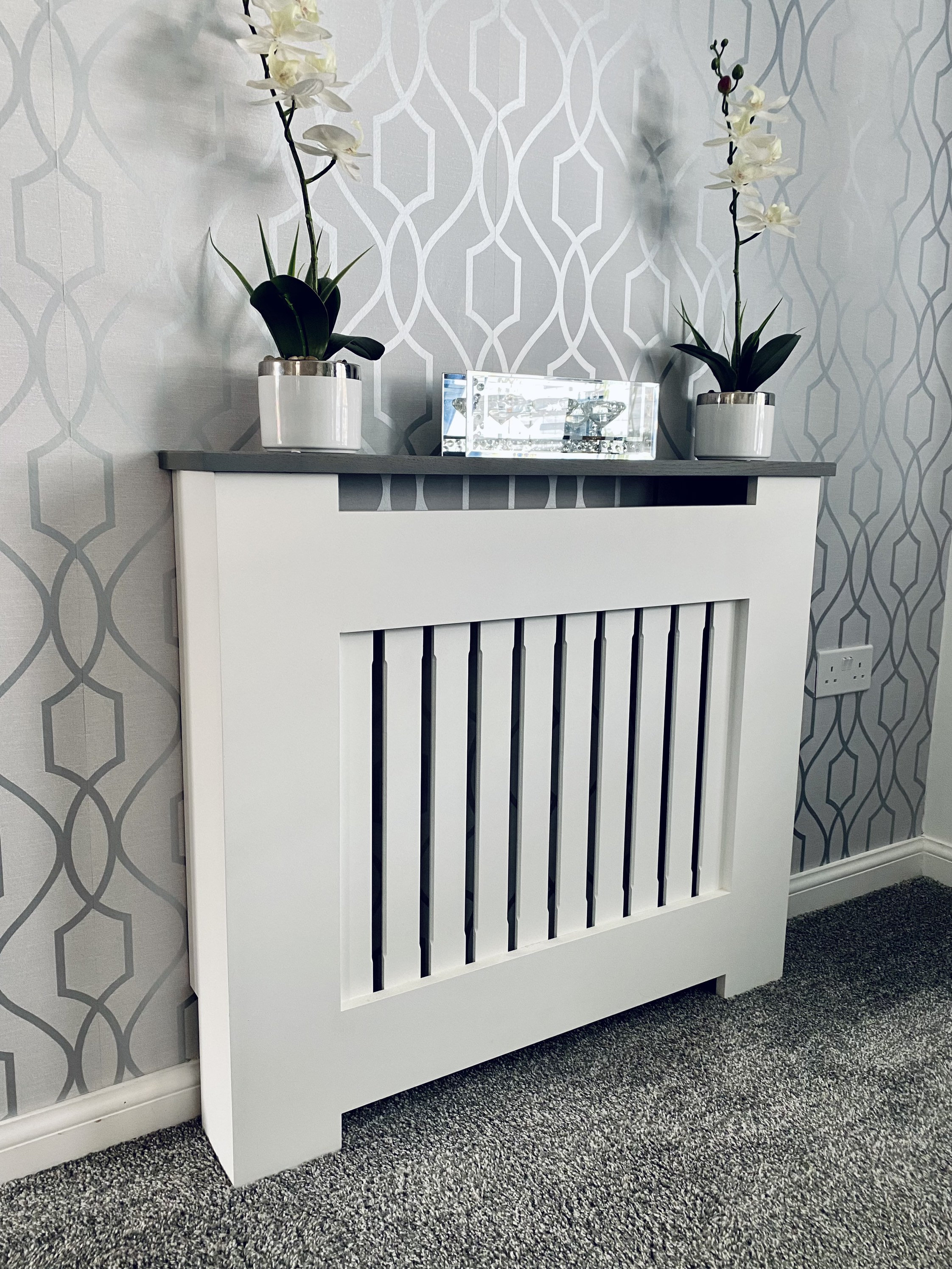 Bespoke Custom Radiator Cover Solid Oak Top UK - Etsy