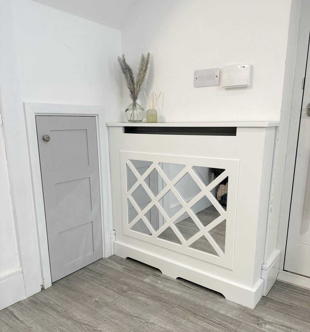 Mirrored Radiator Cover Diamond Fretwork - Etsy UK