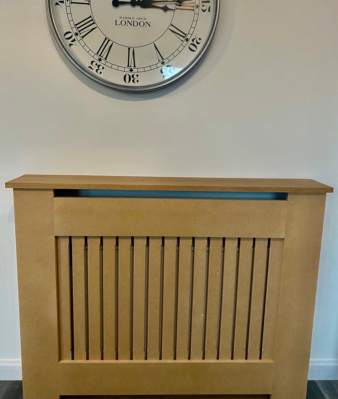 Solid Oak Top Unpainted Radiator Cover UK Handmade Custom Fit - Etsy