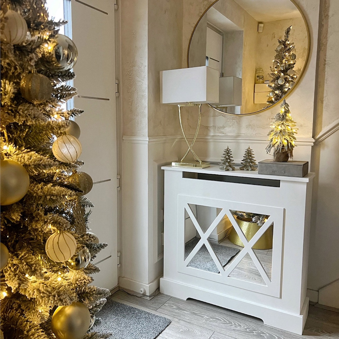 Bespoke Mirrored Radiator Cover Custom UK New Design White - Etsy UK