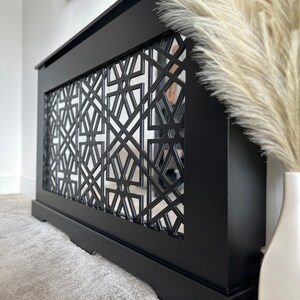 Bespoke Mirrored Radiator Cover Custom UK New Design Black - Etsy