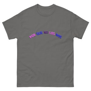 Why Not Both Spanish Balloon Font Bisexual Pride Short Sleeve T-shirt ...