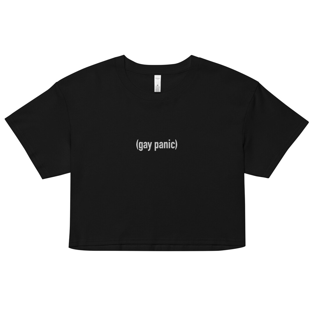 Gay Panic Embroidered Crop Top LGBT Pride | Queer Shirt | Lesbian Bisexual Gift | Pride Outfit ...