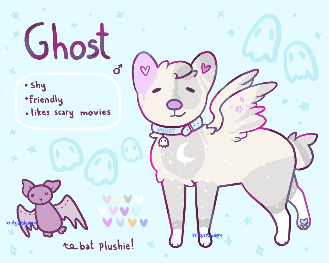 Ghost the Dog Furry Fursona Character Adopt (Download Now) - Etsy