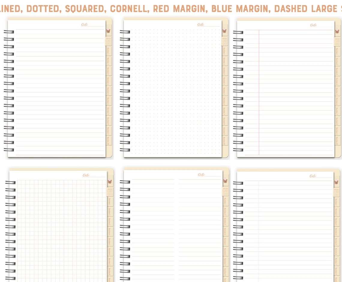 Kawaii Digital Notebook Templates Cute Goodnotes Notebook for iPad ...